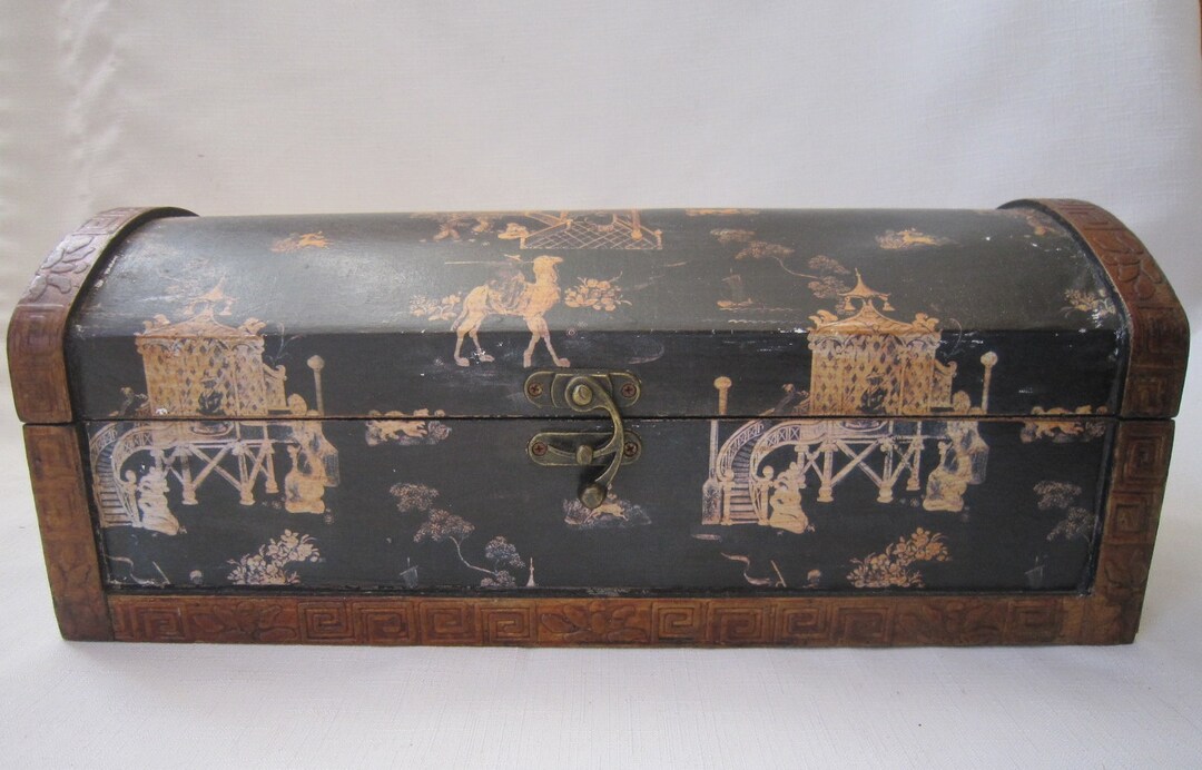 Vintage Chinese Chinoiserie Box - Etsy
