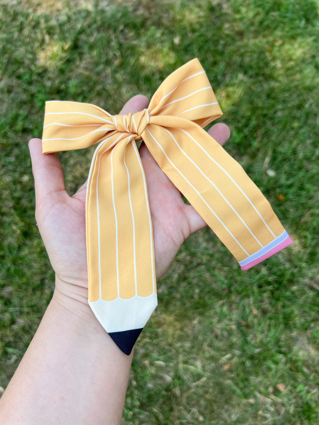 Coquette Bow for Hair, Pencil Hair Bow, Pencil Hair Accessories, Back ...