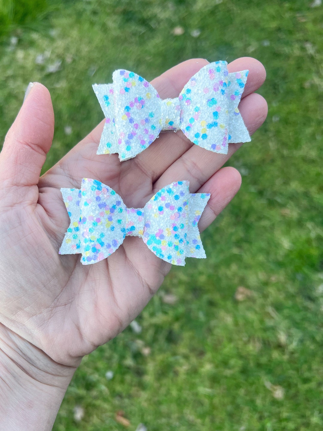 Bunny Pigtail Bows for Toddlers, Bunny Pigtail Bow Set, Easter Piggy ...