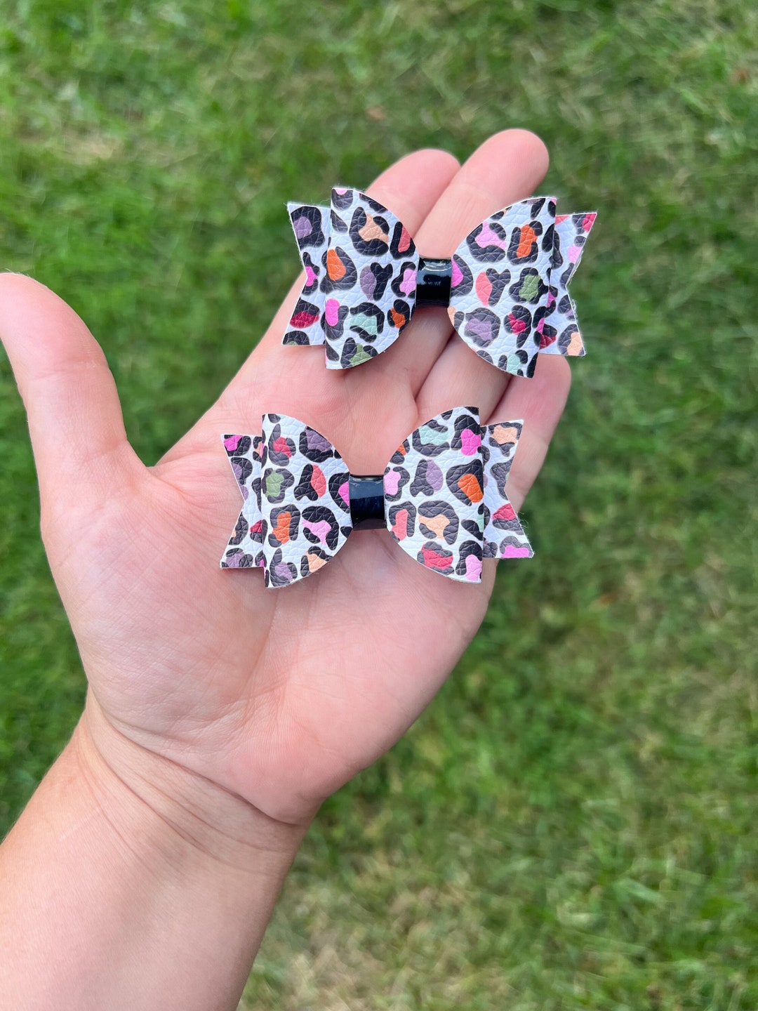 Cheetah Print Bow, Fall Piggies, Pigtail Bows, Pigtail Bow Set, Fall ...