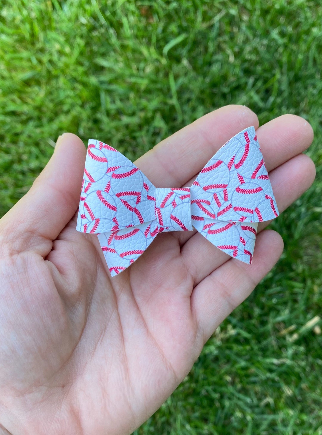 Baseball hair bow, baseball fan, softball hair bow, baseball headband ...