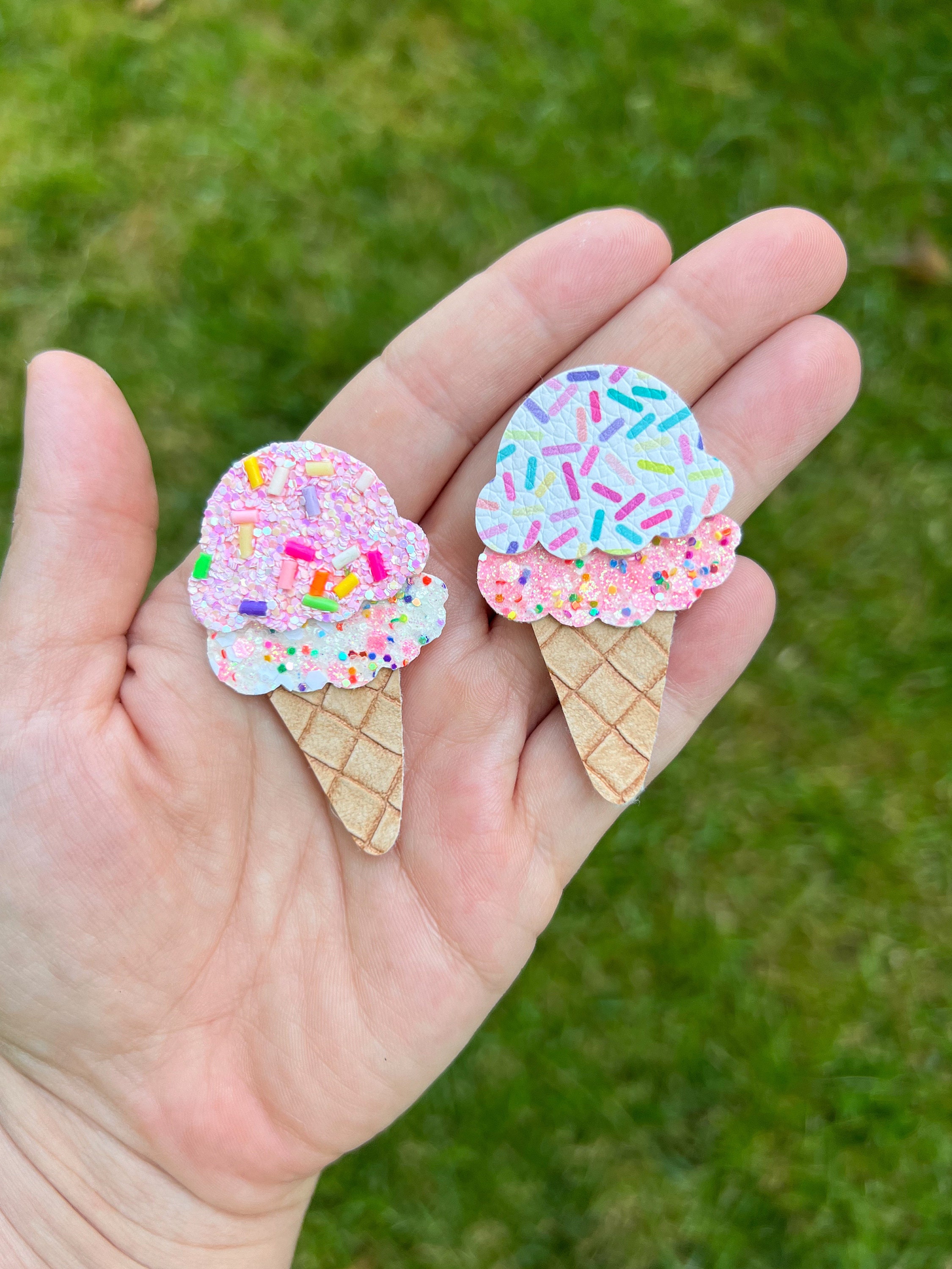Ice Cream Hair Clip, Sprinkle Hair Clip, Ice Cream Birthday Party ...