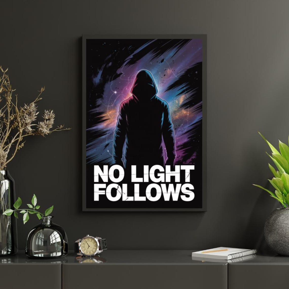 NO LIGHT FOLLOWS – Dark Graphic Novel Anti-hero Poster - Etsy