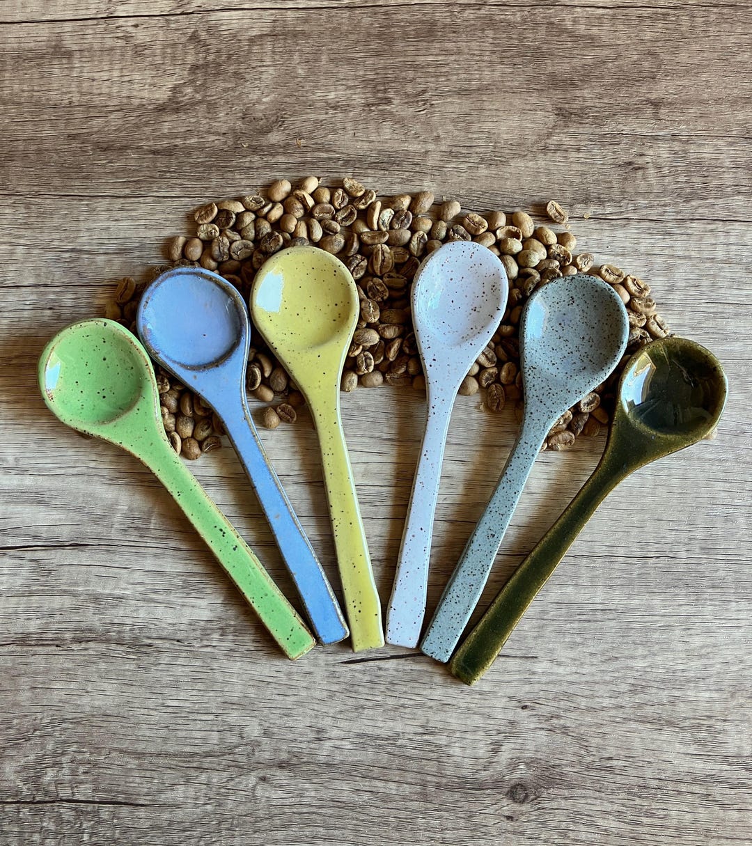 Colorful Ceramic Spoons - Etsy