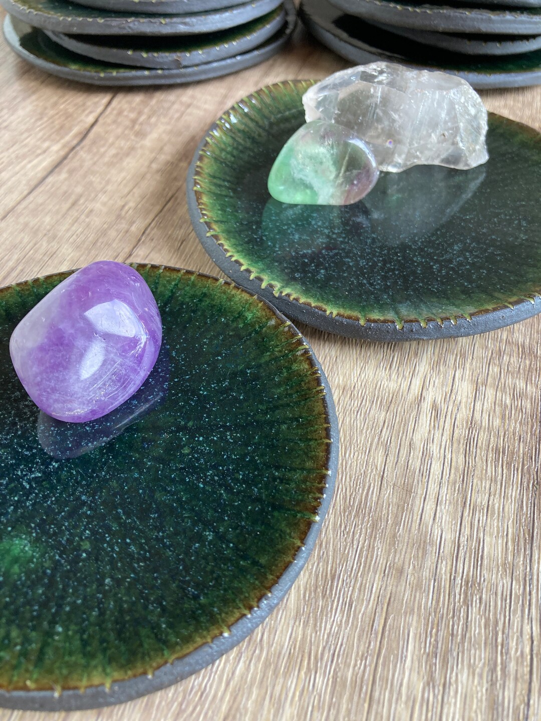 Lily Pad Black Stoneware Wobble Dish Sets - Etsy