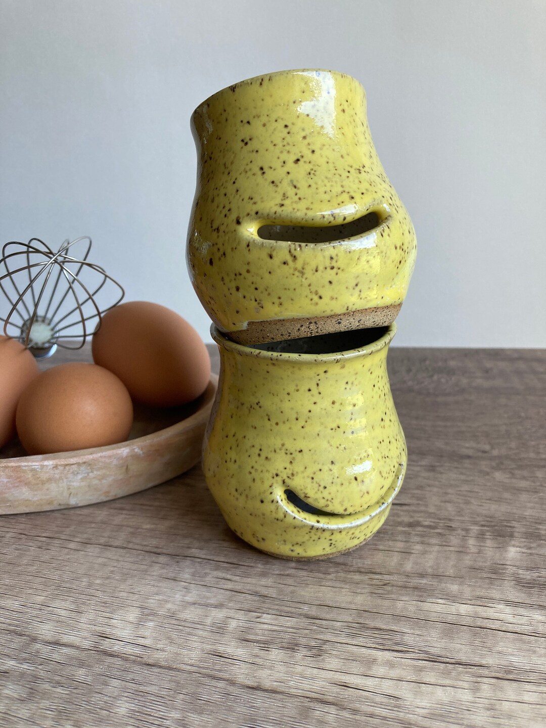 Egg Separators yellow Stoneware Dish - Etsy