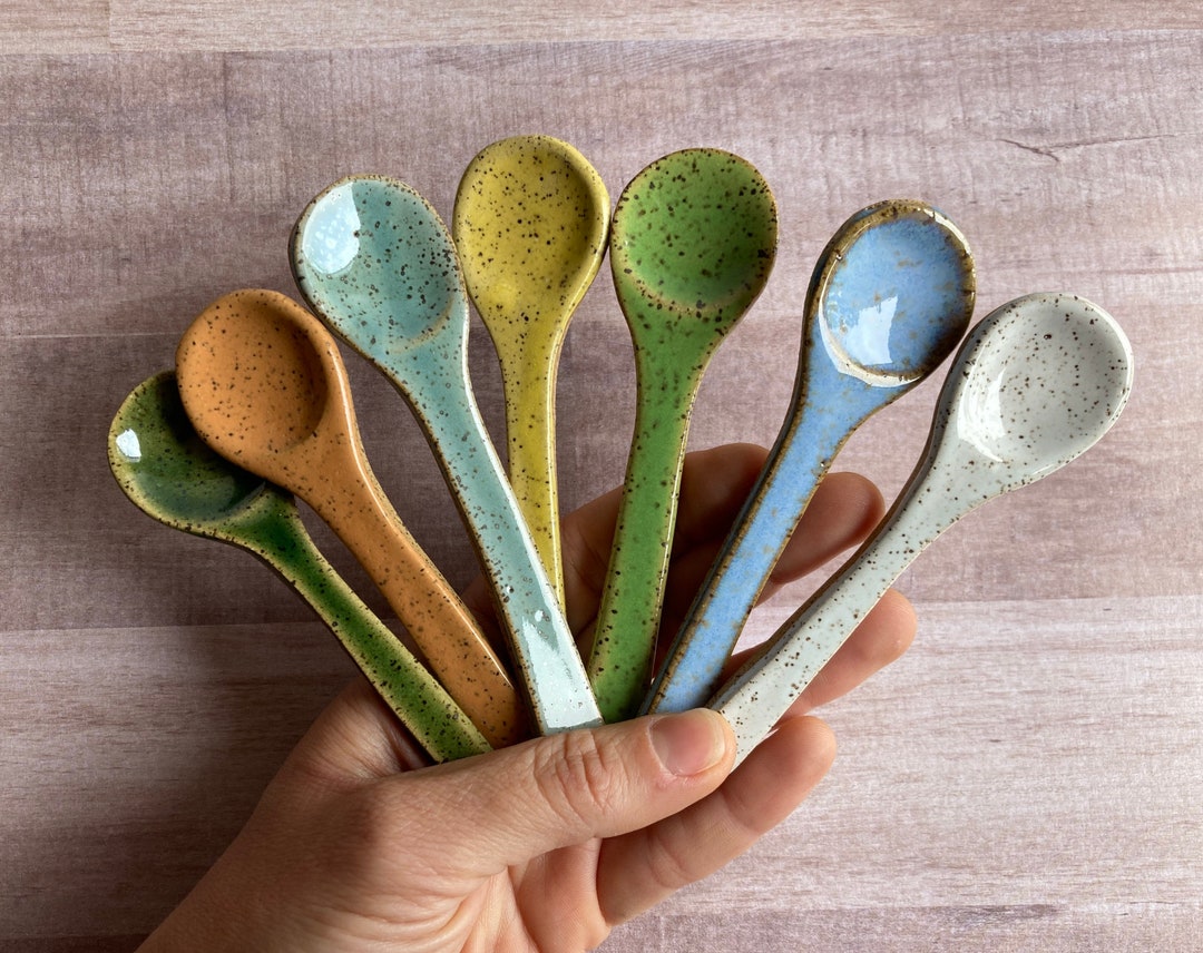 Mini Ceramic Spoons - Etsy