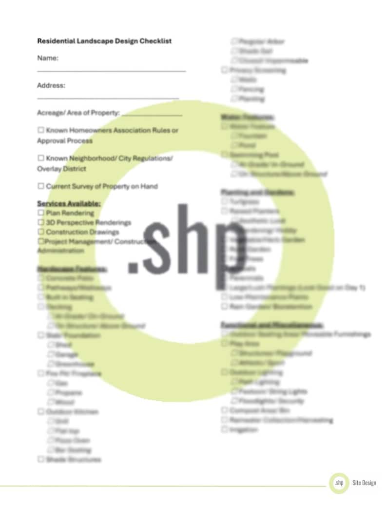 Residential Landscape Design Checklist - Etsy
