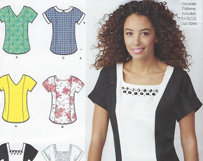 Simplicity Pattern #1316~misses' Top With Neckline Variations~sz 6-14 ...