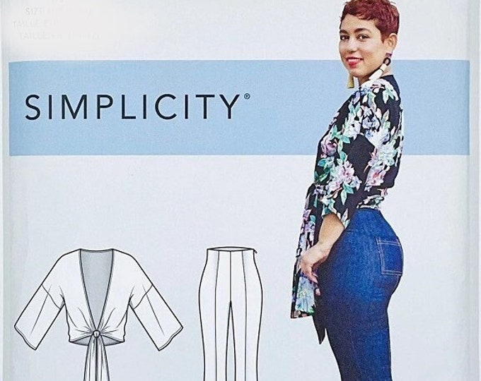 Simplicity Mimi G Pattern#8655/r11396~misses High Waisted Slim or Bell ...