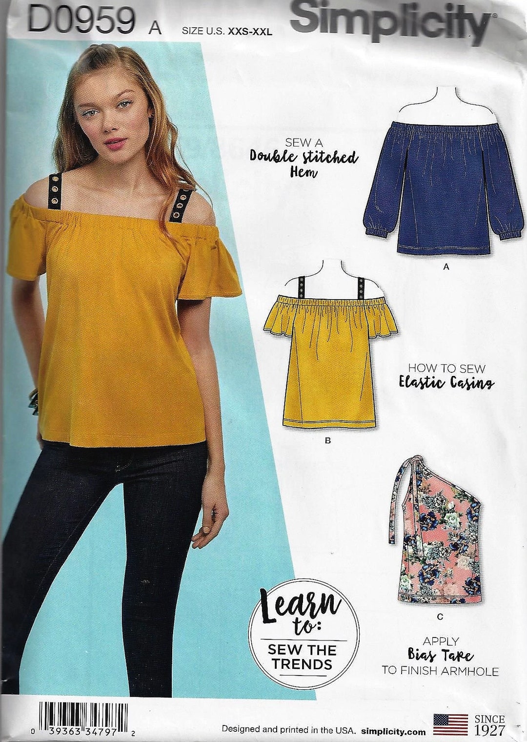 Simplicity Pattern #8646/d0959~learn to Sew the Trends~misses' Xxsm ...
