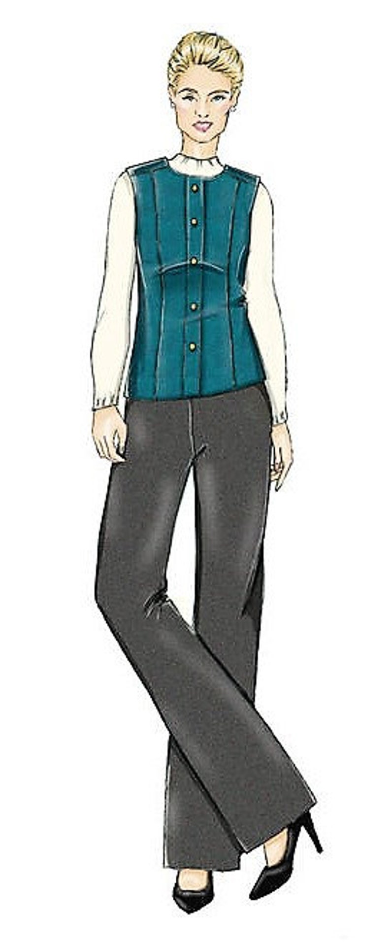 Butterick Pattern b6524misses' Vest Belt and Pantsno - Etsy