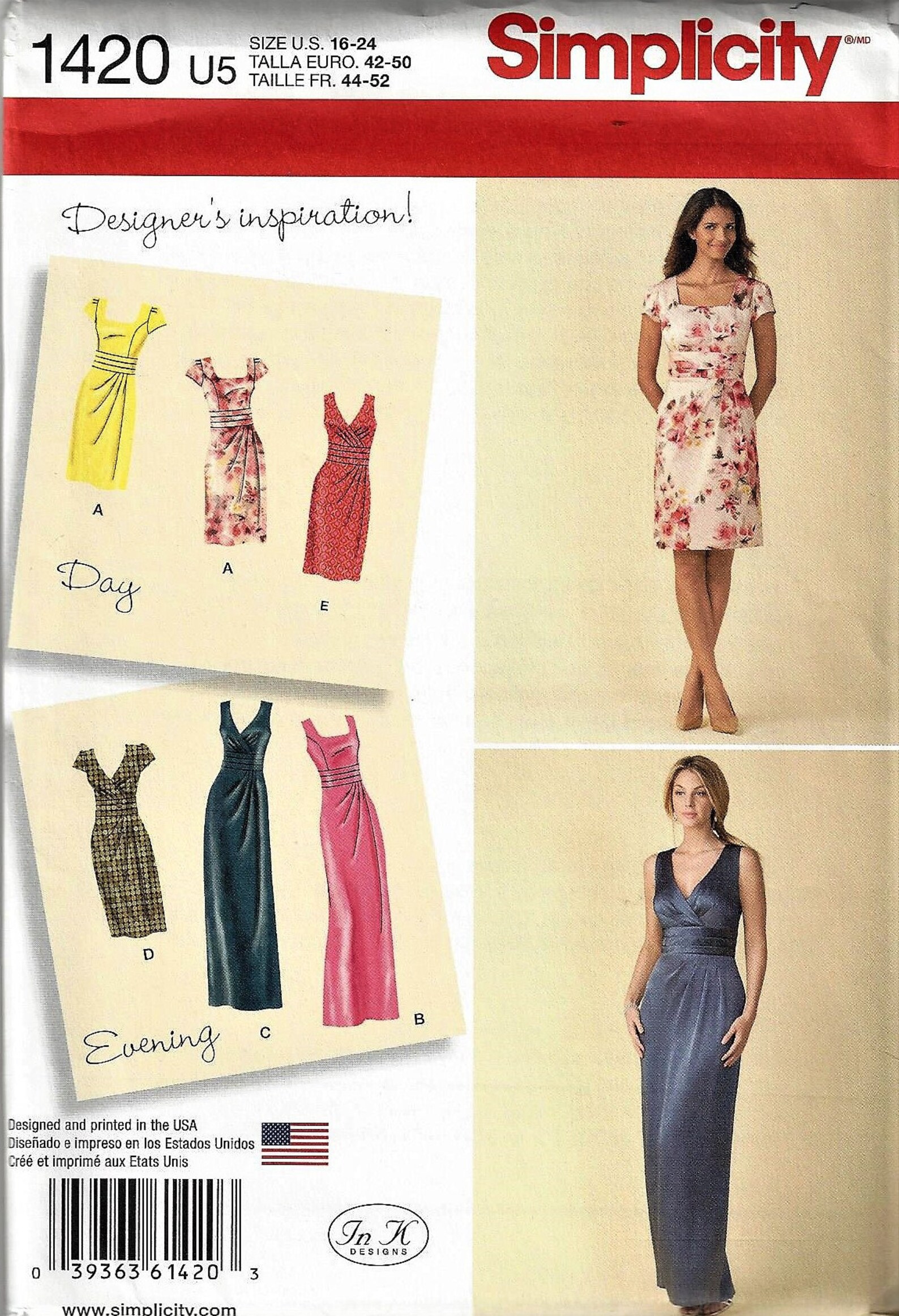 Simplicity Pattern 1420 Misses' Designer Inspiration - Etsy