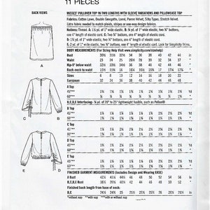 Simplicity Sewing Pattern 8788: Misses' Pullover & Pillowcase Tops ...