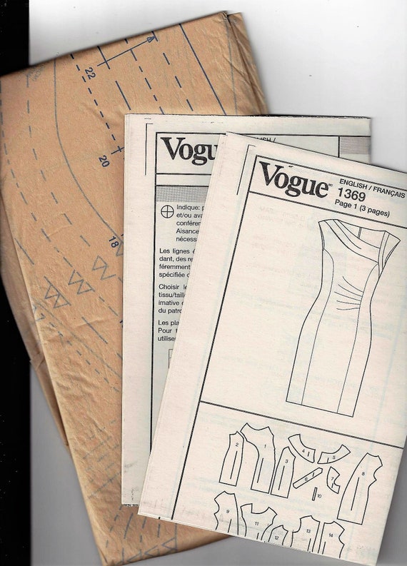 Kits & How To Sewing & Fiber Vogue V1369 Kay Unger Designer DRESS ...