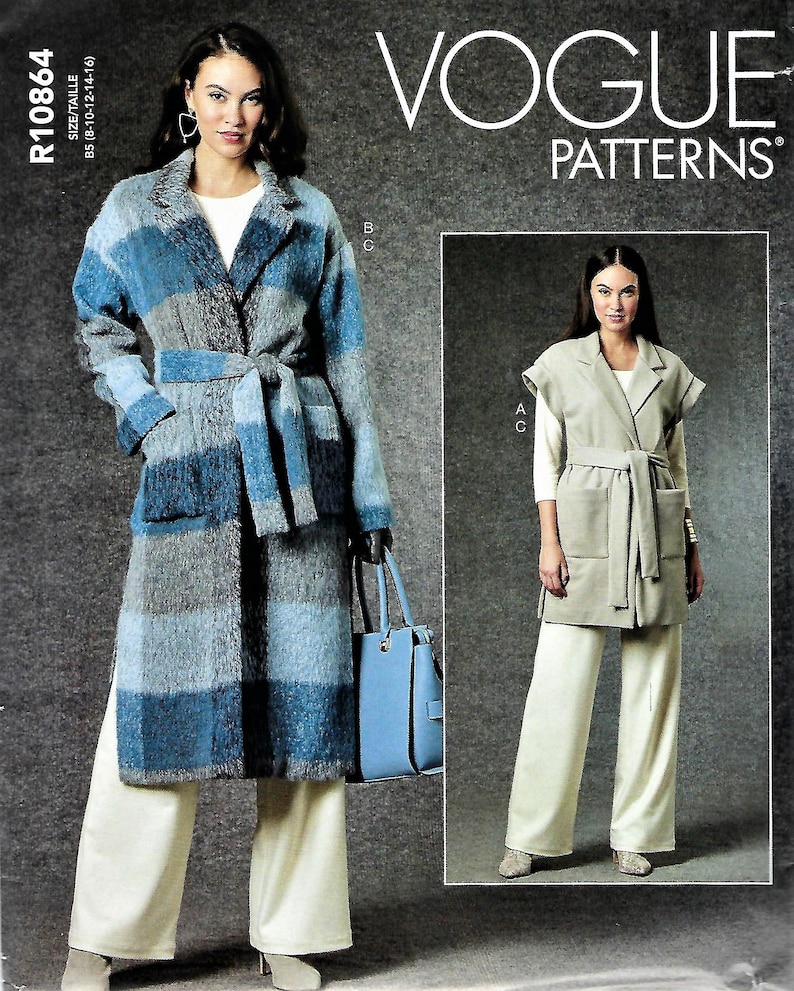 Vogue #1758/R10864 Sewing Pattern: Misses' Jacket, Vest & Trousers ...