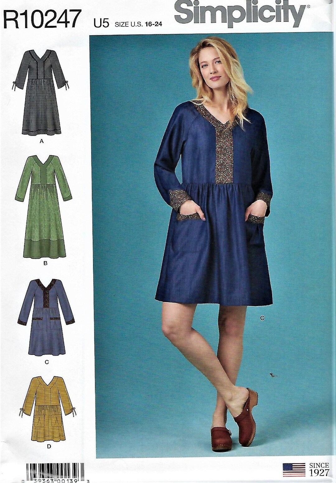 New Simplicity Pattern #8984/r10247~misses' Pocket Dresses~misses Sz 16 ...