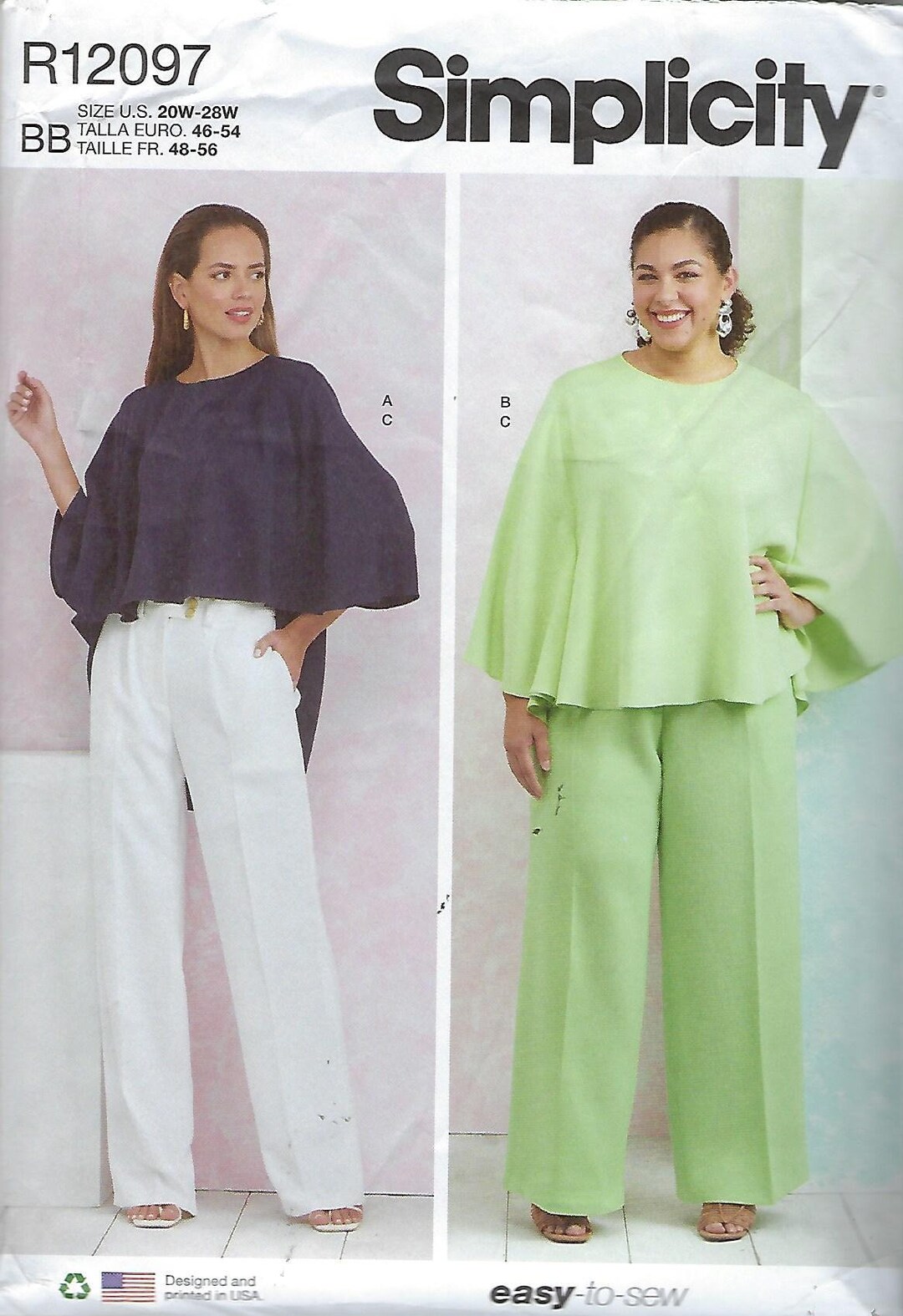 Simplicity Pattern 9926/r12097misses' and Women's Tops and Pants Sz ...