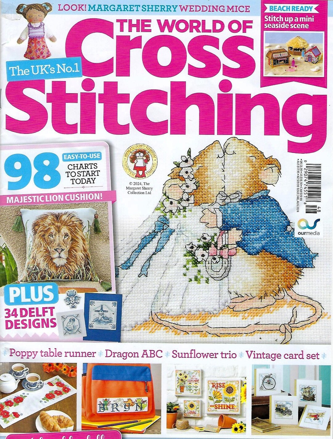 The WORLD of CROSS Stitching~aug 2024 Issue No.348~98 Charts-margaret ...