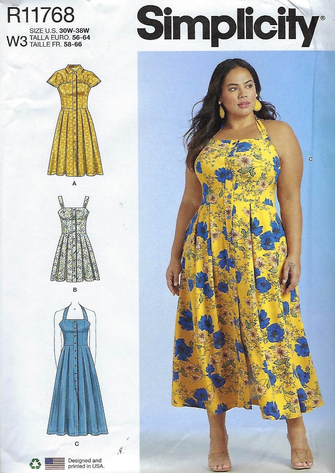Simplicity Pattern #9743 ~ Women's Button Front, Princess Seam Sun ...