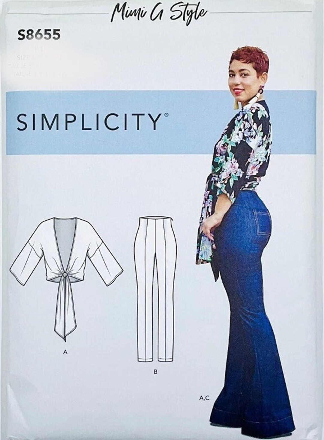 Simplicity Mimi G Pattern8655/r11396misses High Waisted Slim or Bell ...
