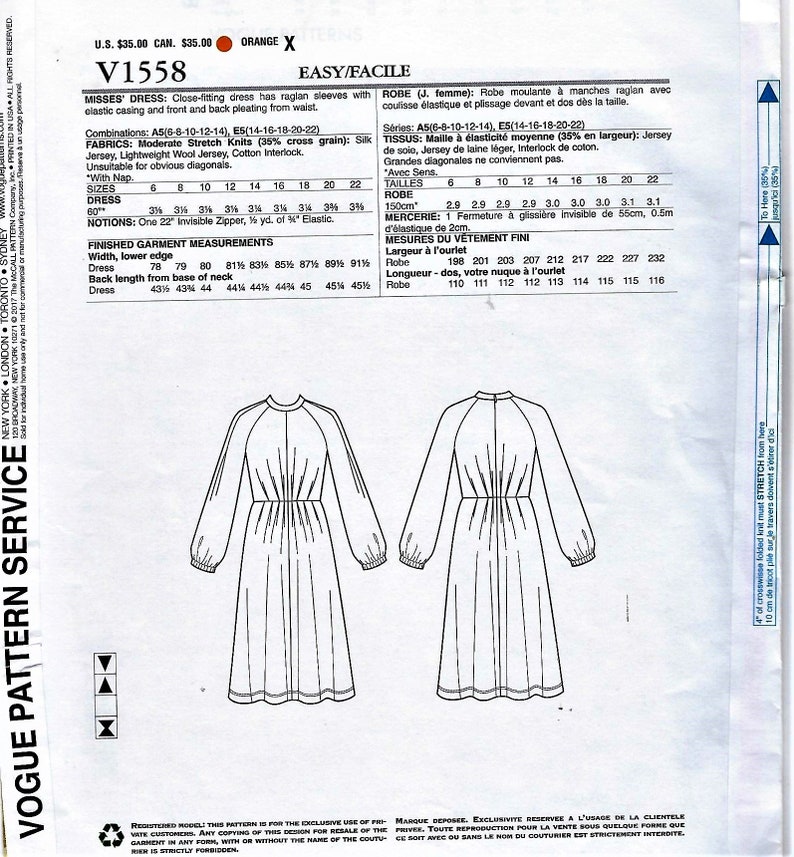 Vogue Designer Pattern Rachel Co Mey v1558misses' - Etsy