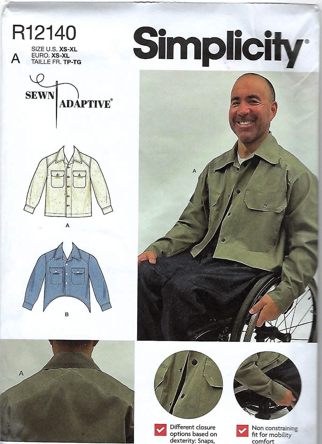 Simplicity Pattern #3019/R12140 Unisex Adaptive Shacket by Sewn ...