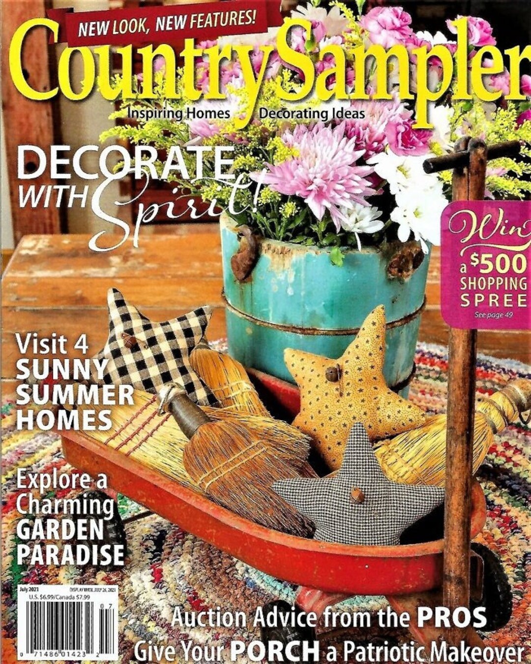 New Old Stock~country Sampler~july Issue 2021~inspiring Homes ...
