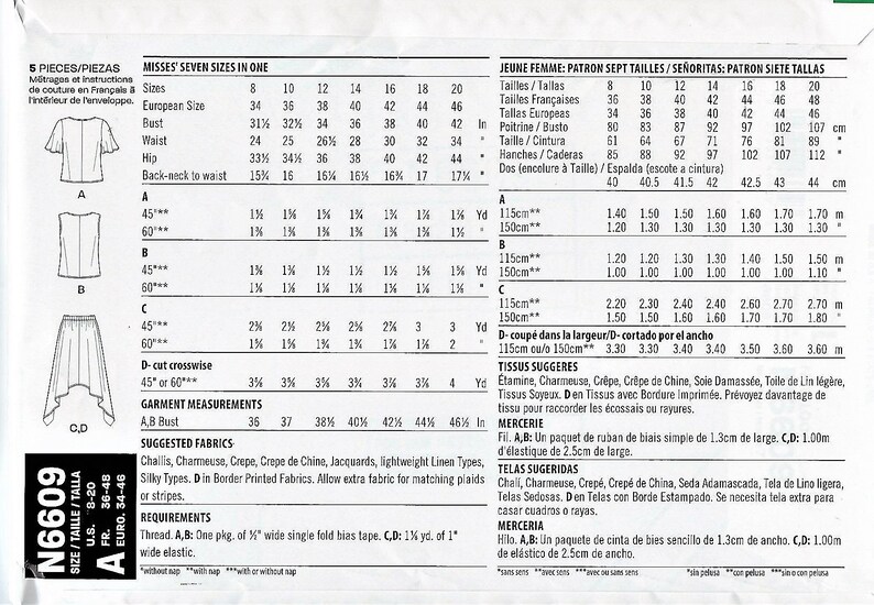 Simplicity New Look Easy Pattern 6609misses 2 Piece - Etsy