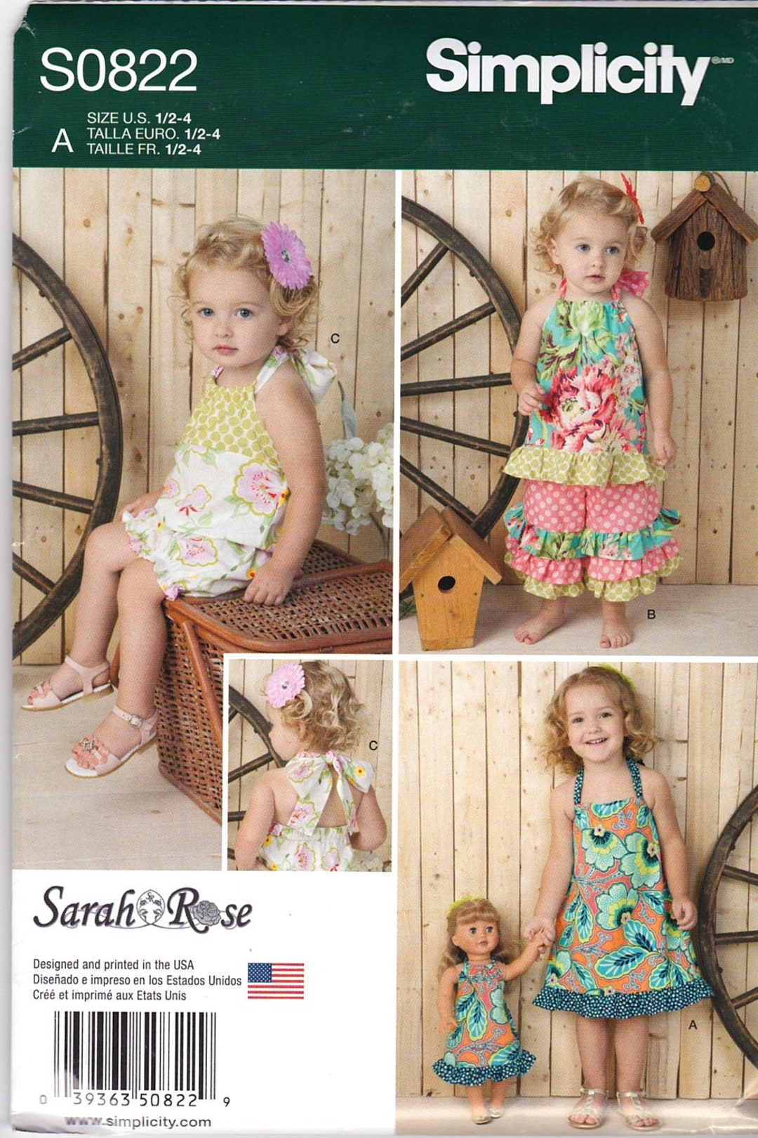 New SIMPLICITY TODDLERS Pattern S0822/1472 Toddler's Sportswear With ...