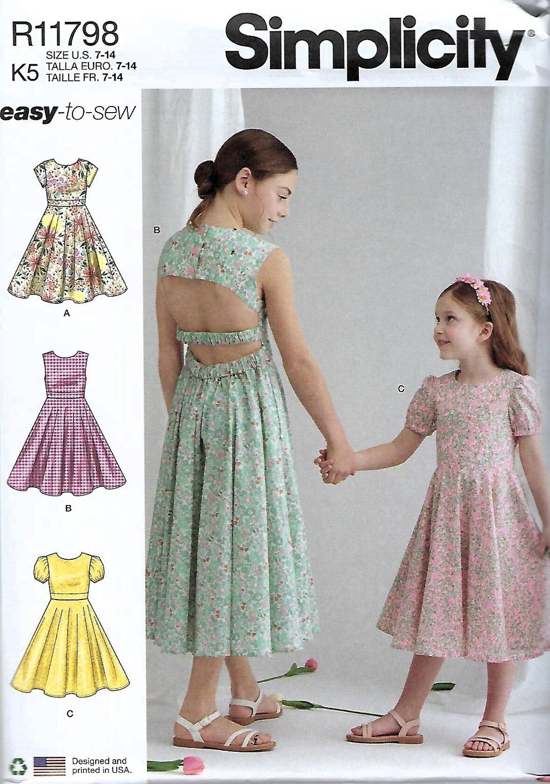 Brand New Simplicity Pattern 9799/r11798children's and Girls ...
