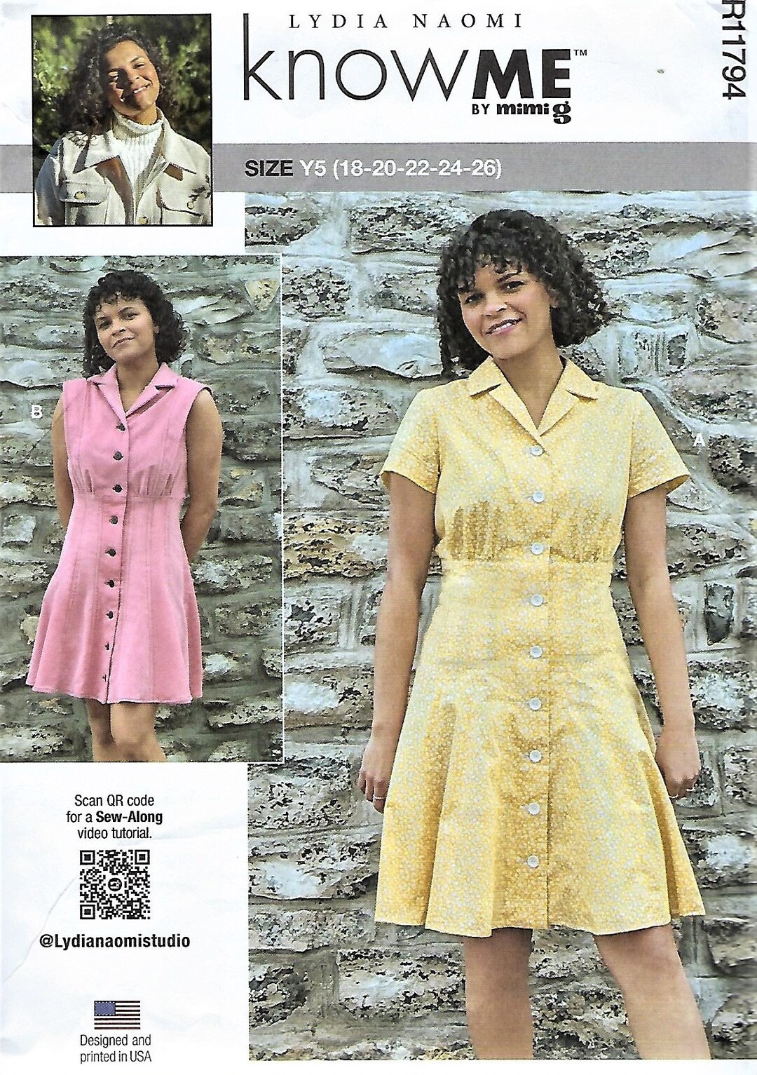 Know Me Pattern ME2031/R11794~ Misses' Dresses~button Front, Empire ...
