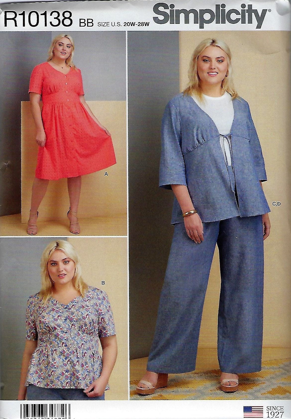 Simplicity Pattern s8846/r10138misses'/women's - Etsy