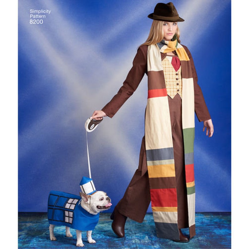 Simplicity Sewing Pattern #8200~doctor Who Time Traveler Cosplay ...