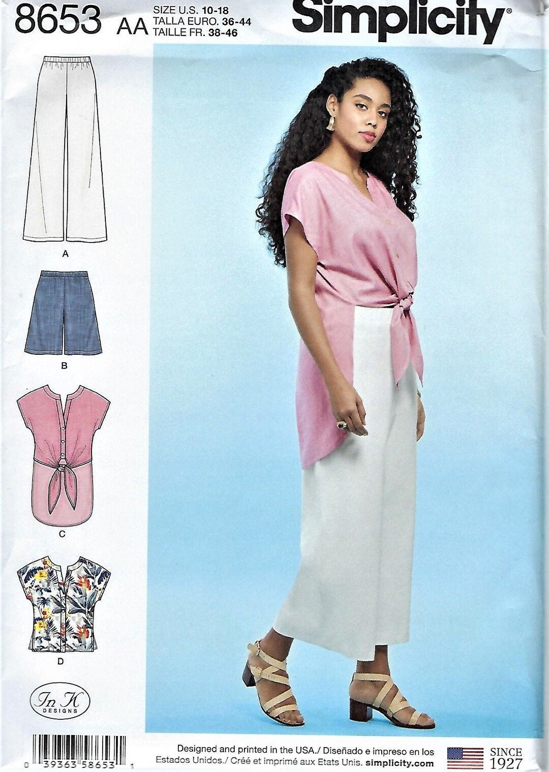 Simplicity in K Designs Pattern #8653~misses'/women's Wide Leg Pants ...