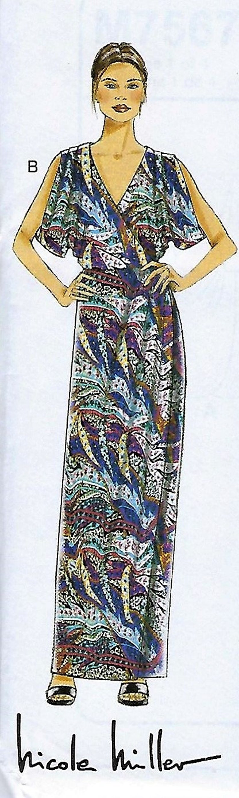 Mccalls OOP NICOLE MILLER Pattern #m7567~misses' Wrap-style Dresses and ...