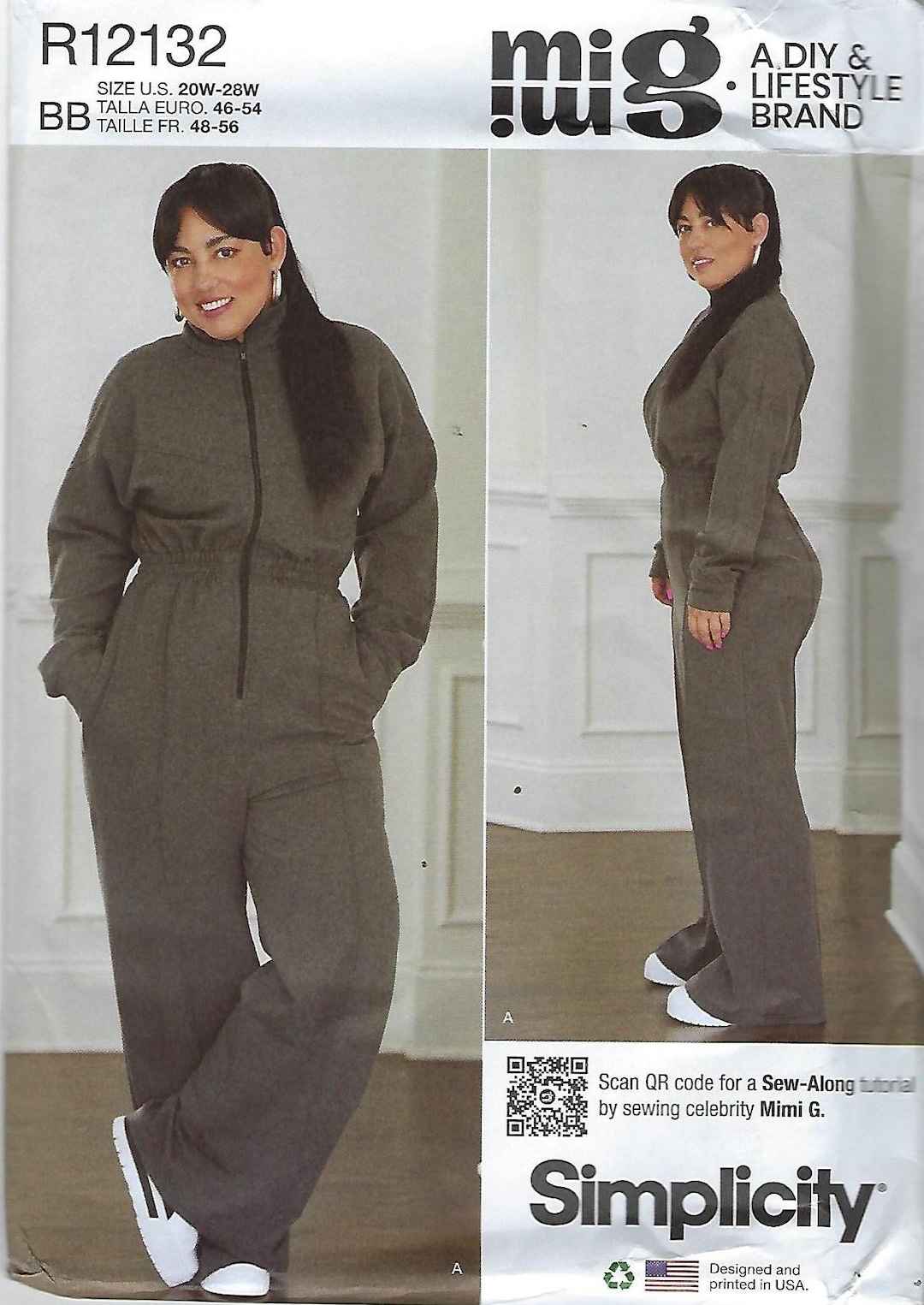 Simplicity Jumpsuit Pattern: Mimi G Style, Misses 10-18, Women's 20W ...