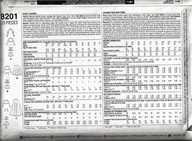 Simplicity Andrea Schewe Pattern 8201misses' - Etsy