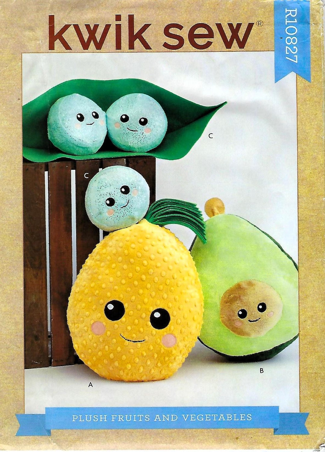 Kwik Sew Plush Fruits & Vegetables Sewing Pattern K4365 - Uncut - Etsy