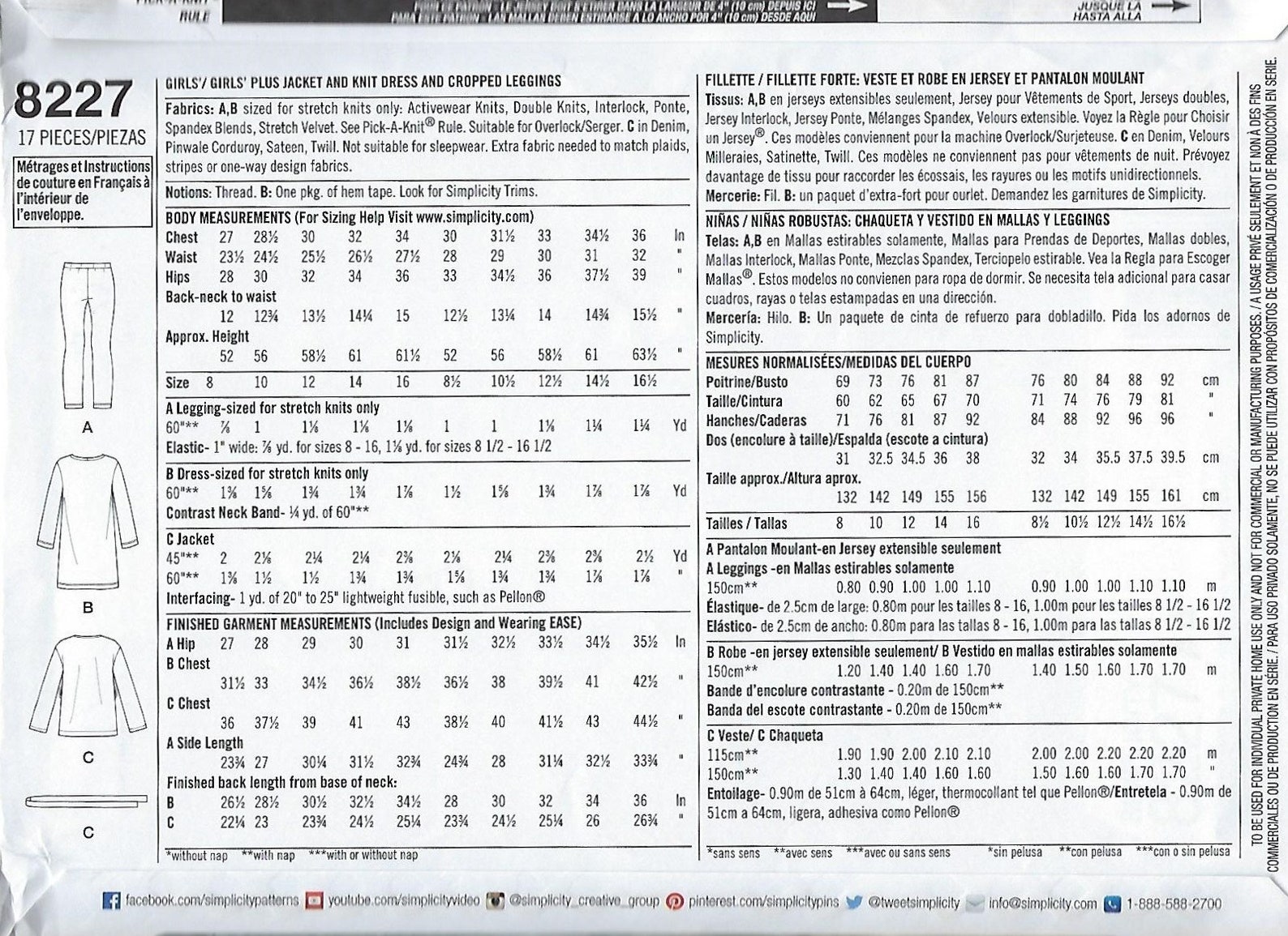 Simplicity Pattern 8227 Mimi G Style Girls' and - Etsy