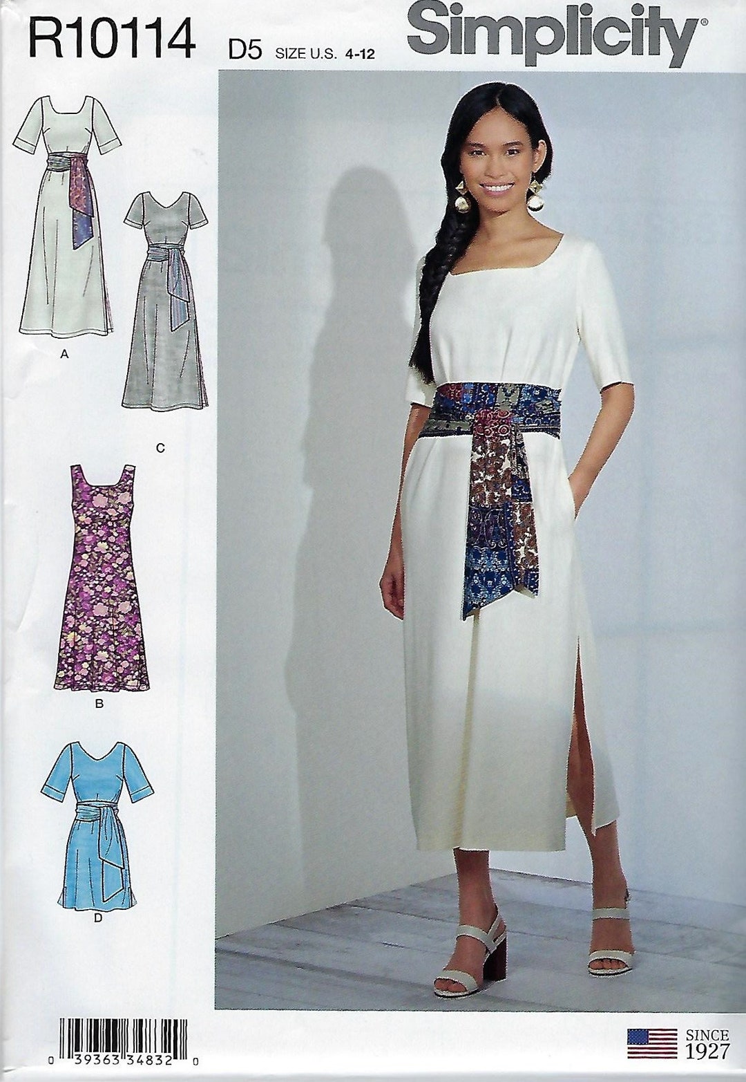 Simplicity Pattern #s8871~misses'/petite Wrap Tie Dress in 3 Lengths W ...