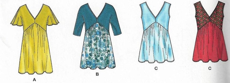 Simplicity Pattern 8387 Misses' Knit and Woven Top With | Etsy