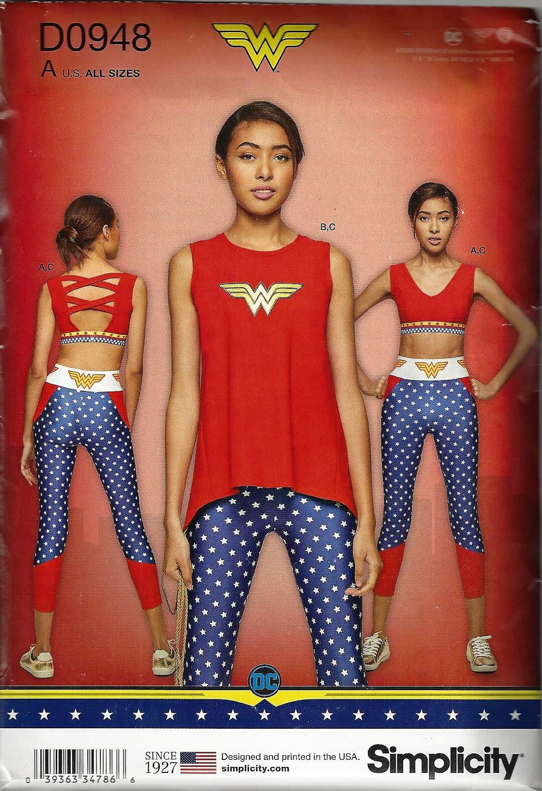 Simplicity DC Comics Pattern 8631/d0948~misses' Sz 6-24~ Wonder Woman ...