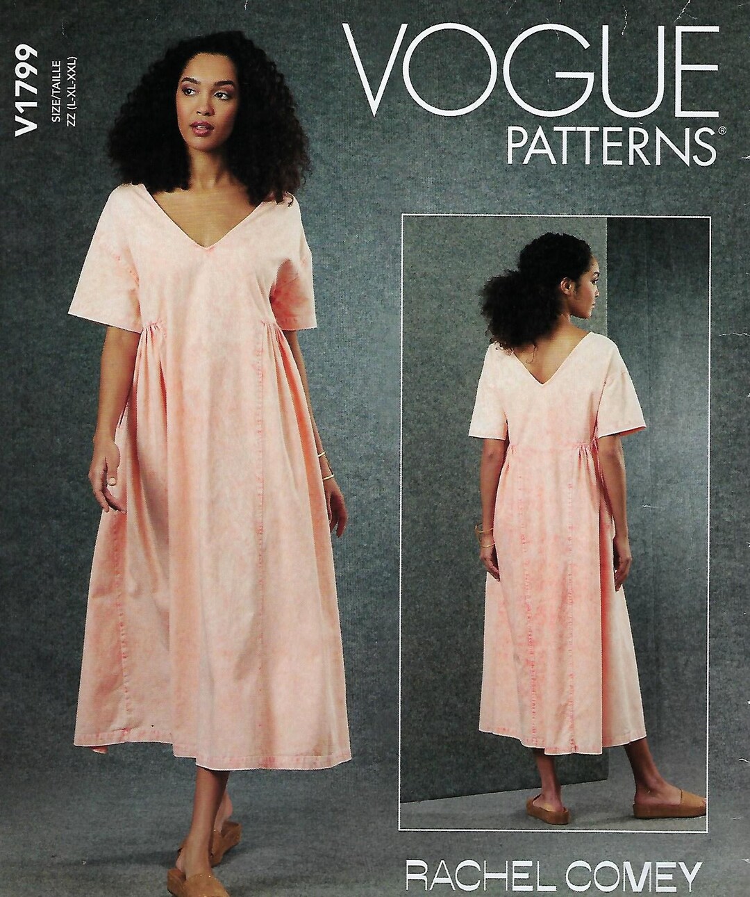 Vogue Designer Pattern #v1799~rachel Comey Misses Loose Fit V Neck ...