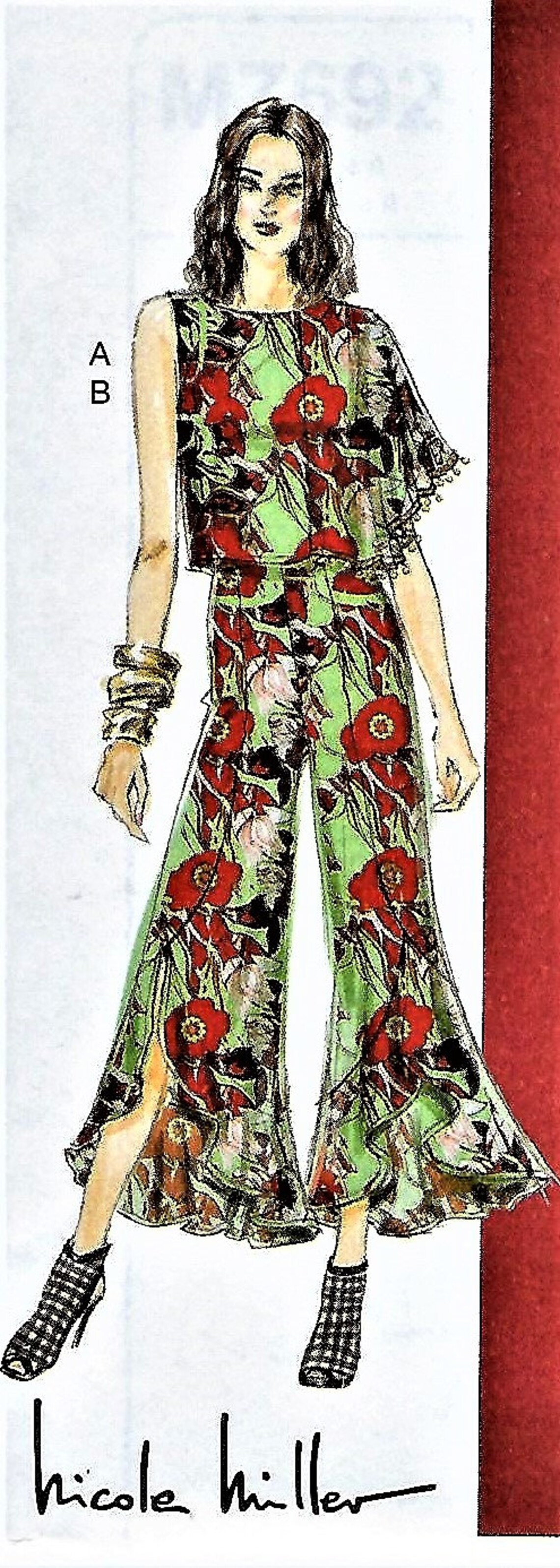 Mccall's NICOLE MILLER Patternm7692misses' Draped - Etsy