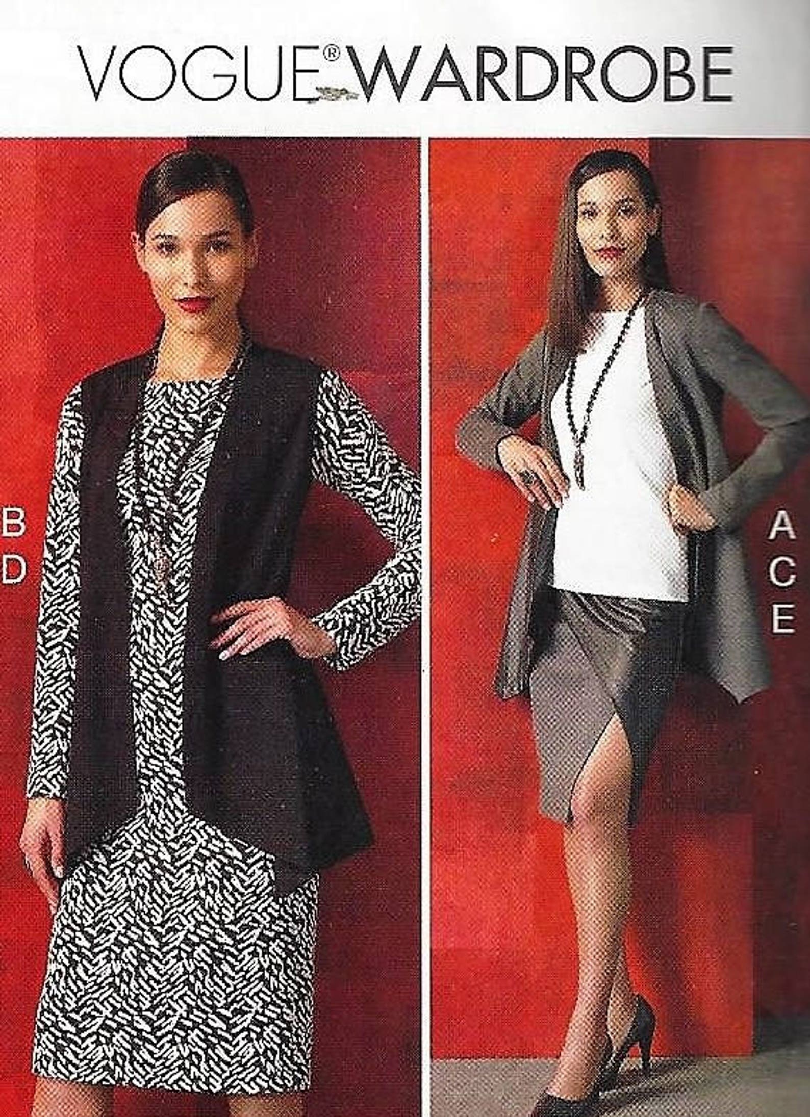 VOGUE WARDROBE Pattern V9215/vp951misses' Sz 4-14 - Etsy