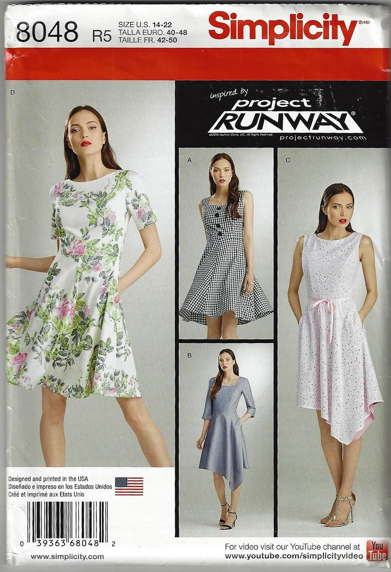 Simplicity Project Runway Pattern 8048misses'/mpetite - Etsy
