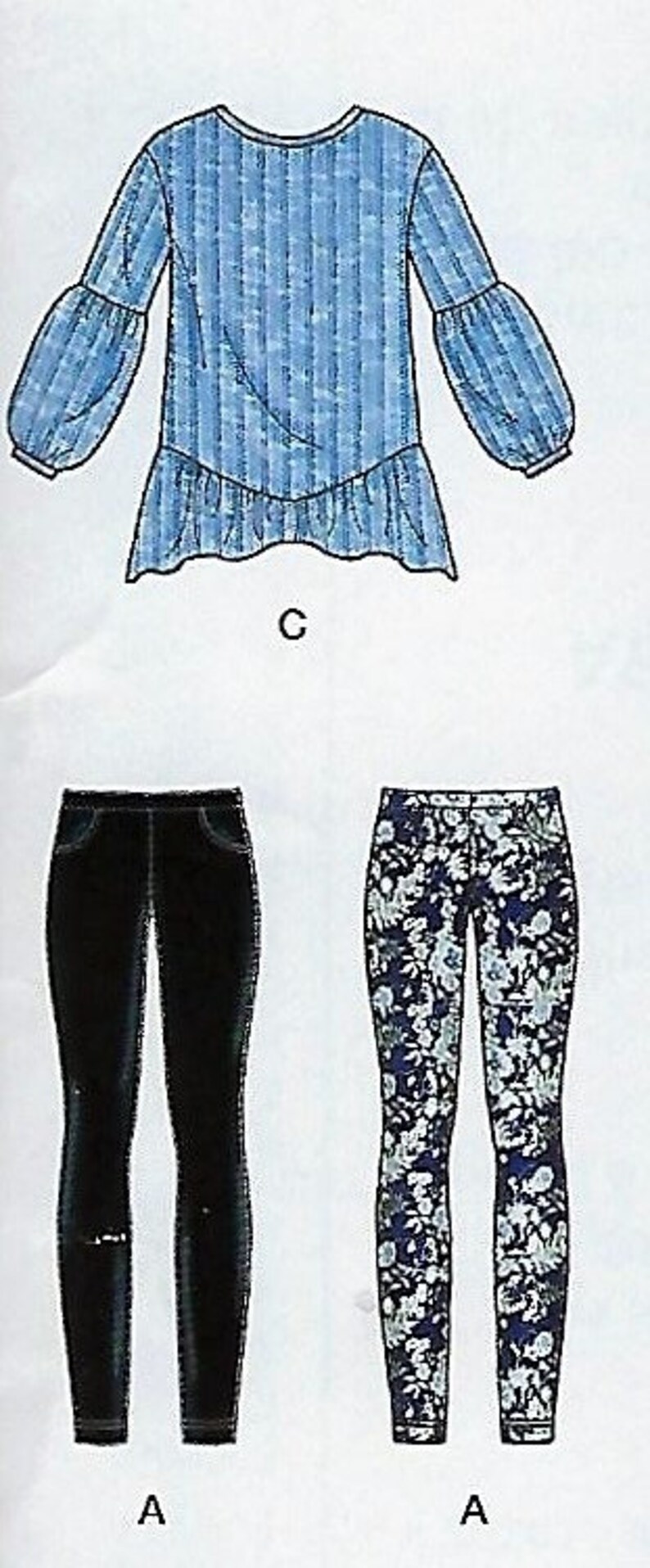 Simplicity Pattern 8793/r10027misses' Tunic With Knit | Etsy