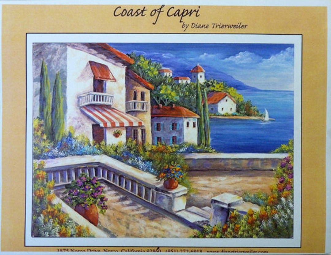 COAST OF CAPRI, Painting Kit - Etsy