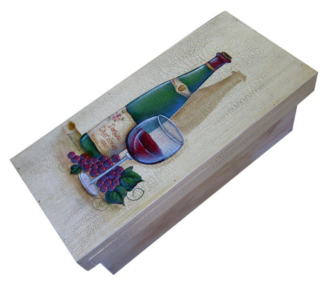 Old World Wine Bottle Box - Etsy